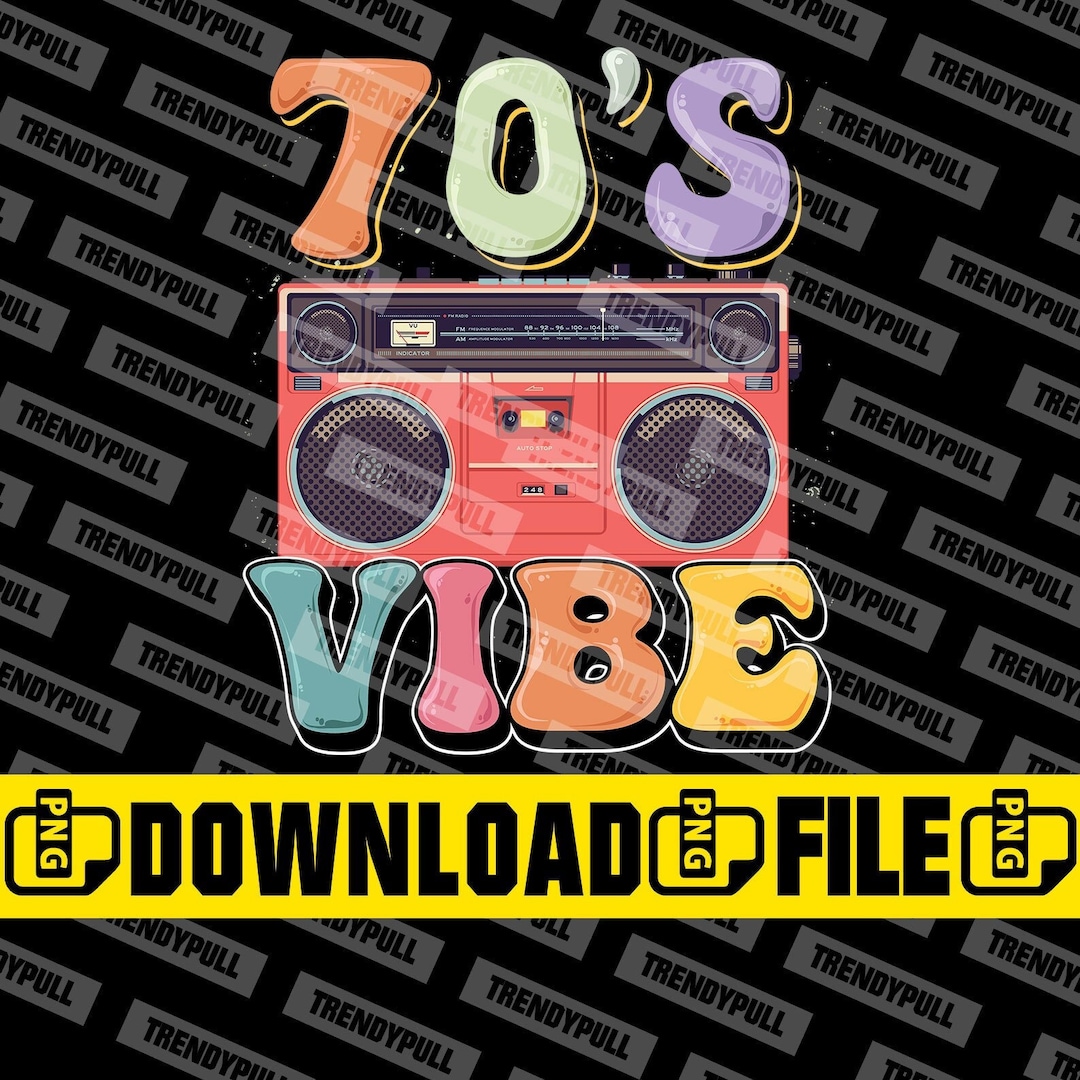 Vintage Groovy 70's Vibe PNG, Vintage Groovy Floral Design File for ...