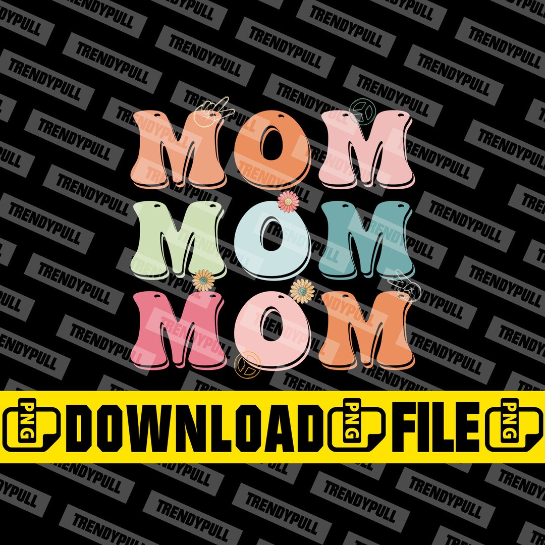 Groovy Mom PNG, Retro Mom PNG, Groovy Design File for Sublimation or ...
