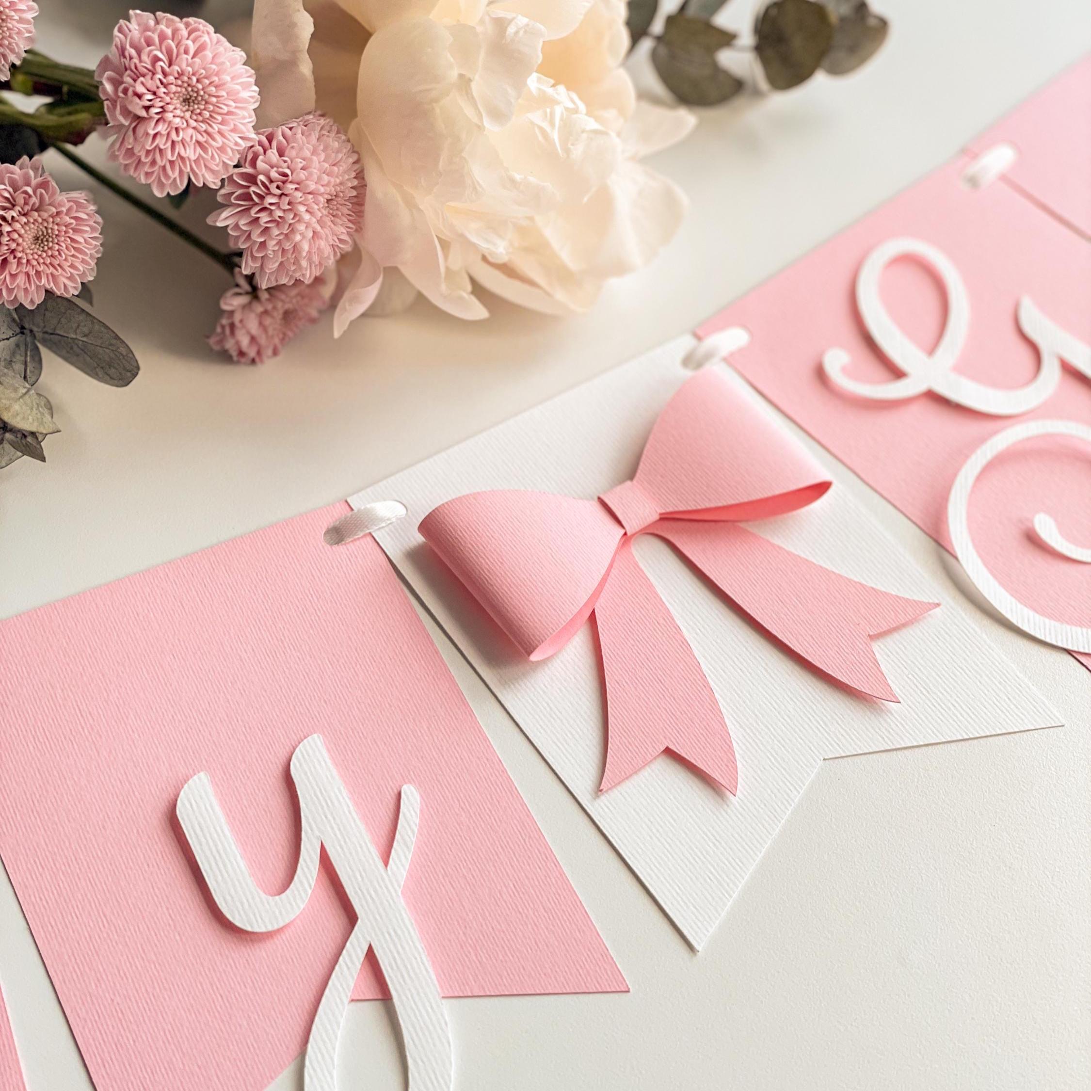 Coquette Baby Shower Banner - Pink Bow Party Decor - Custom Name - Etsy