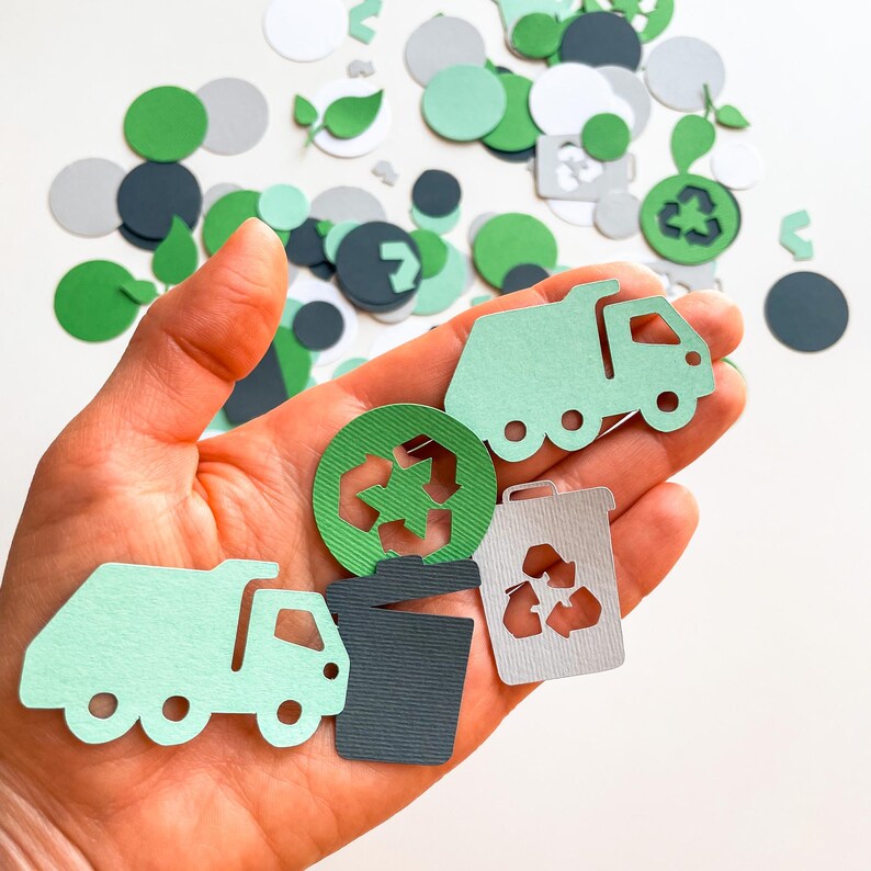 Garbage Truck Confetti - Trash Bash Birthday Party Decorations - Etsy