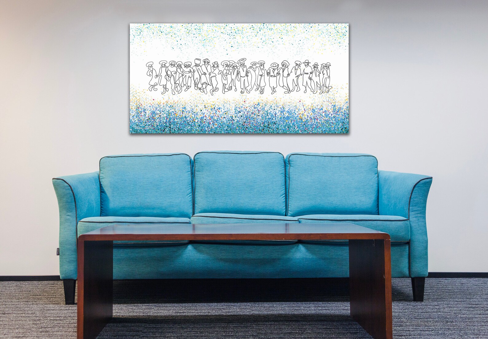 Chassidim Dancing - Jewish Happiness- Jerusalem Art ,modern Wall Art ...