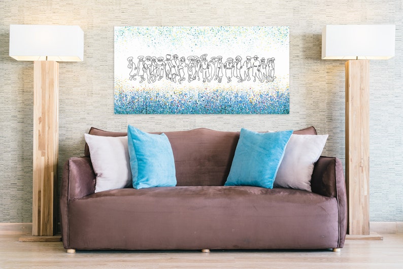 Chassidim Dancing - Jewish Happiness- Jerusalem Art ,modern Wall Art ...