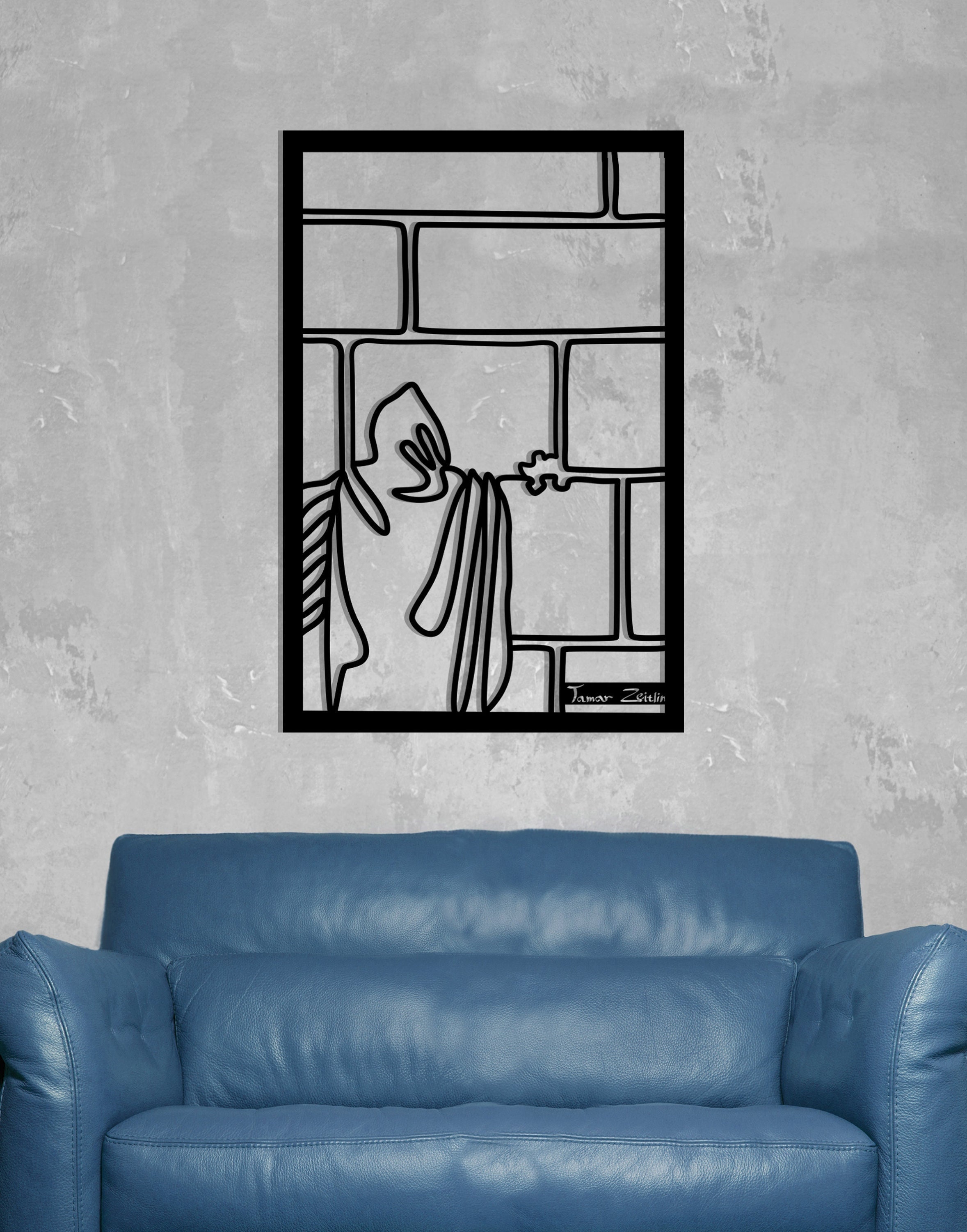 Western Wall - Modern Art -judaica Metal Wall Art, Jewish Wall Decor ...
