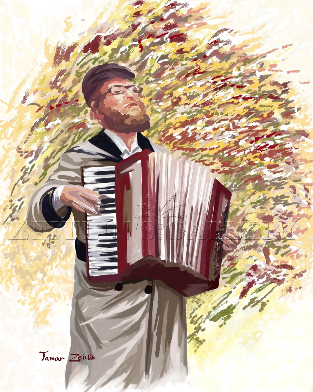 Jewish Pop Art - Kleizmer - Happiness - Jewish Wall Art - Print on ...