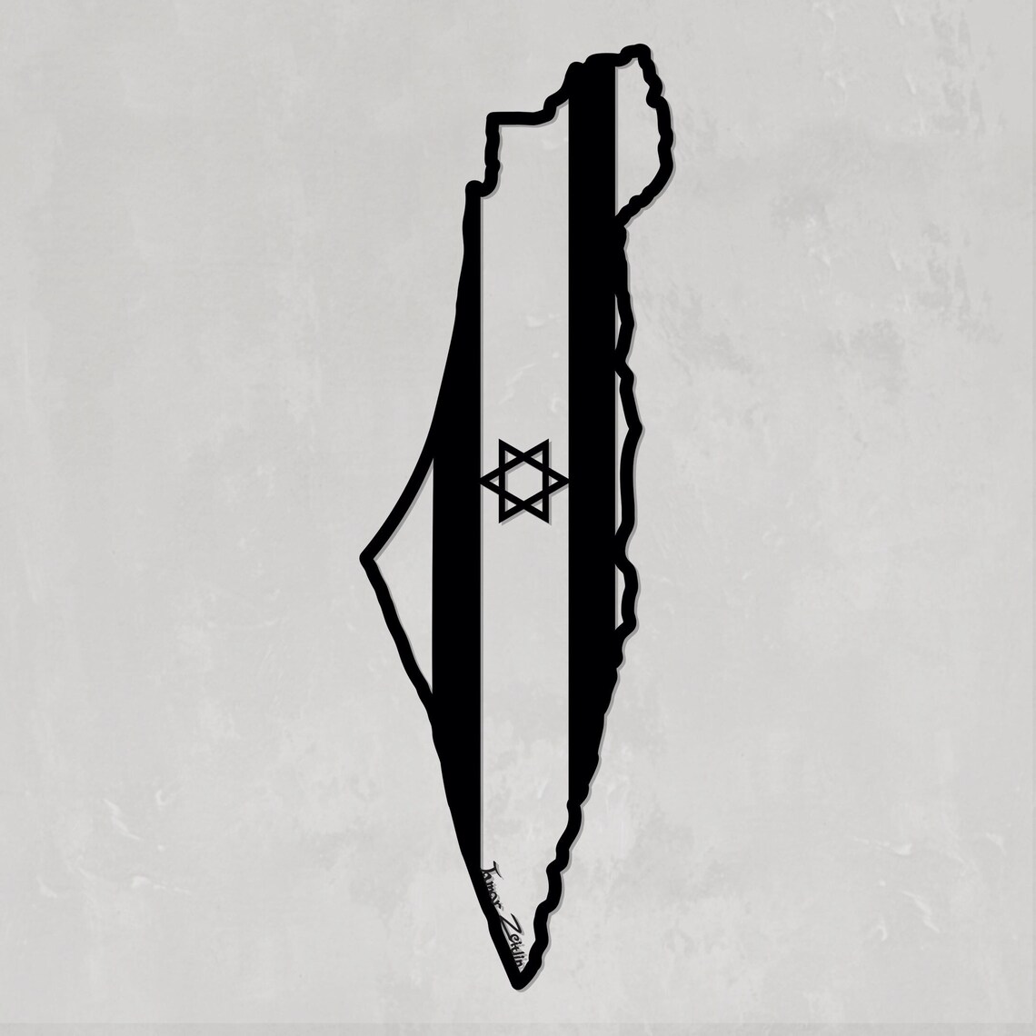 Israel Flag - Israel Map - Lovers of Israel - Metal Wall Art - Free ...