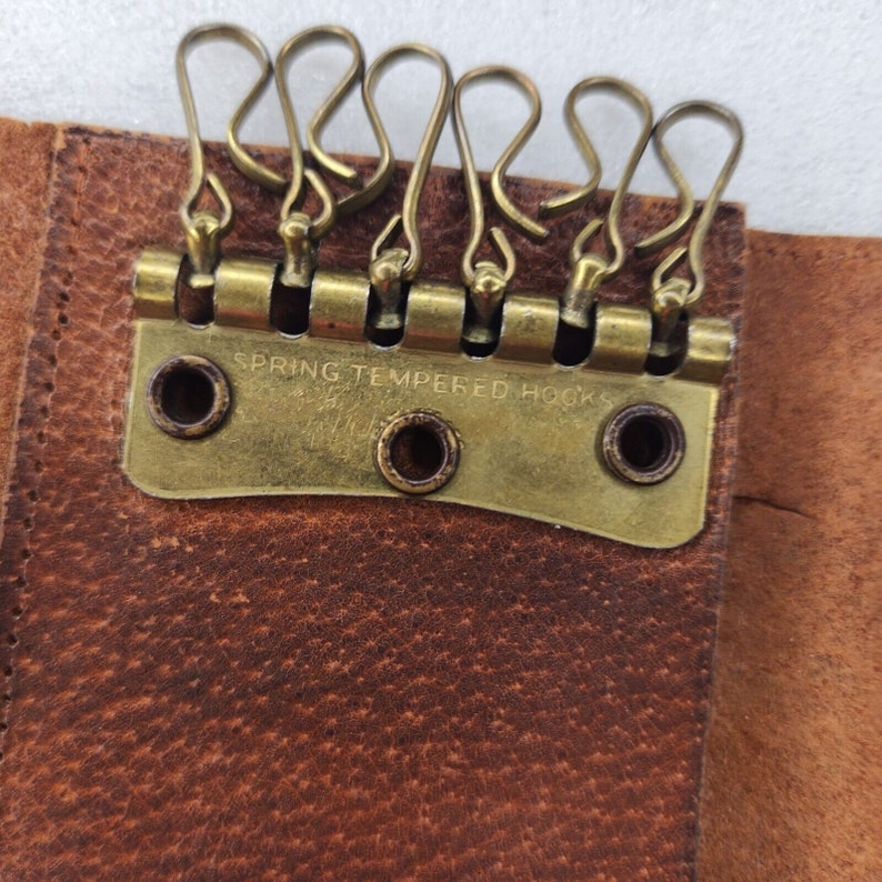 Vintage Pioneer Pig Skin Leather Tri Fold Key Holder Wallet 6 - Etsy