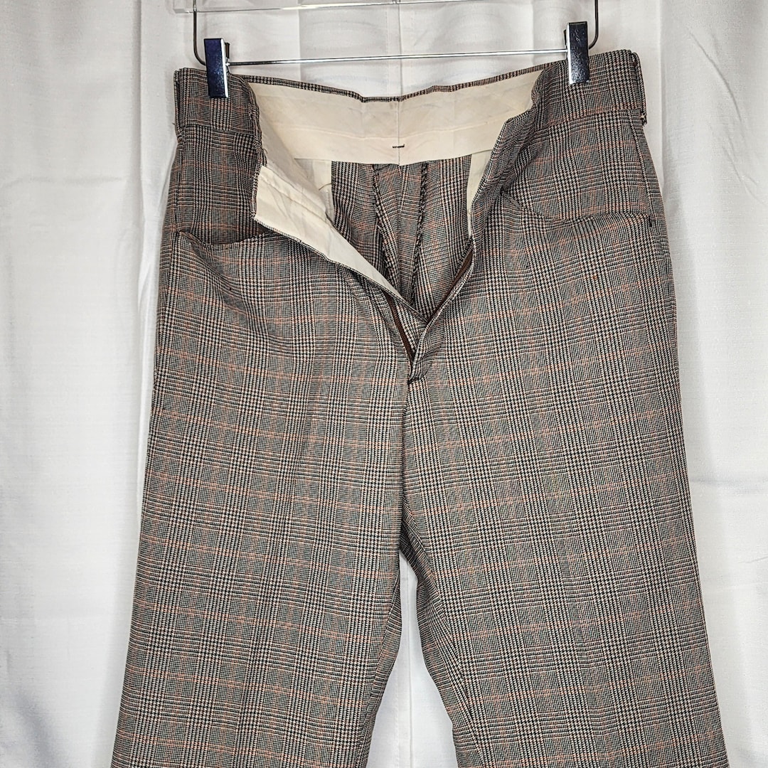 Vintage 70's Levi's Panatela Sportswear Brown Plaid Disco Slacks Pants ...