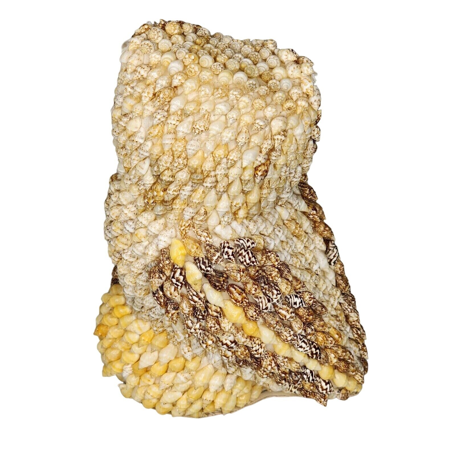 Vintage Handcrafted Periwinkle Sea Shell Folk Art Owl Statue Figurative ...