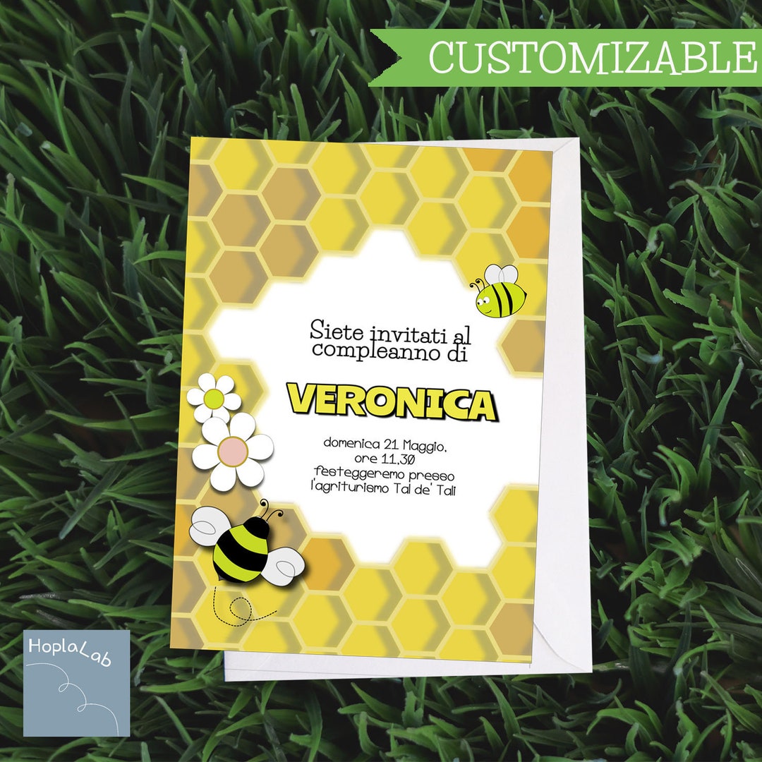 INVITACIÓN IMPRIMIBLE para una fiesta temática de abejas y miel ...