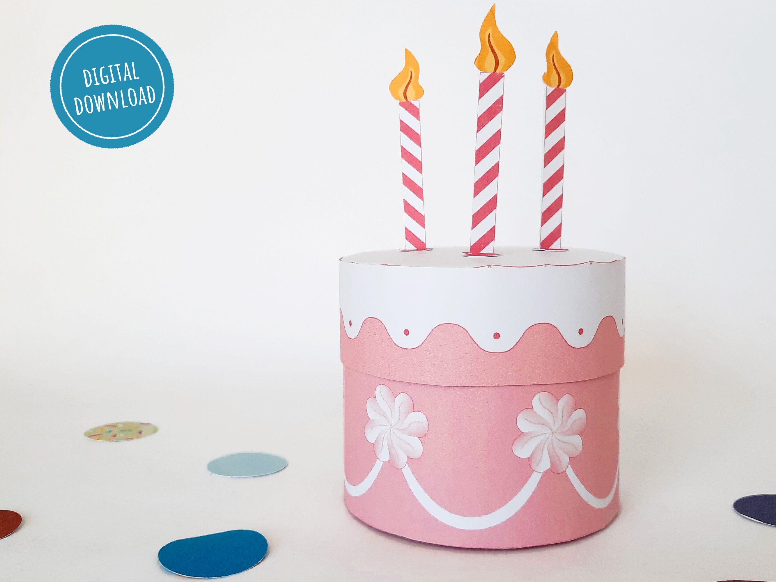 Cake Box Perfect as 1st Birthday Party Favor Box Cake Slice | Etsy