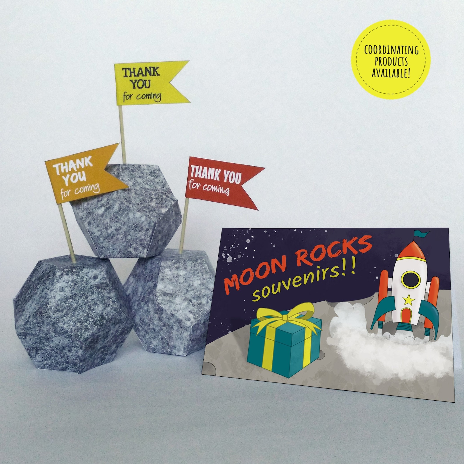 PRINTABLE MODEL for a Moon Rock Favor Box for a Space Themed - Etsy
