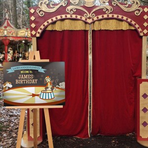 PRINTABLE WELCOME SIGN for a Circus Themed Party, Customizable Circus ...