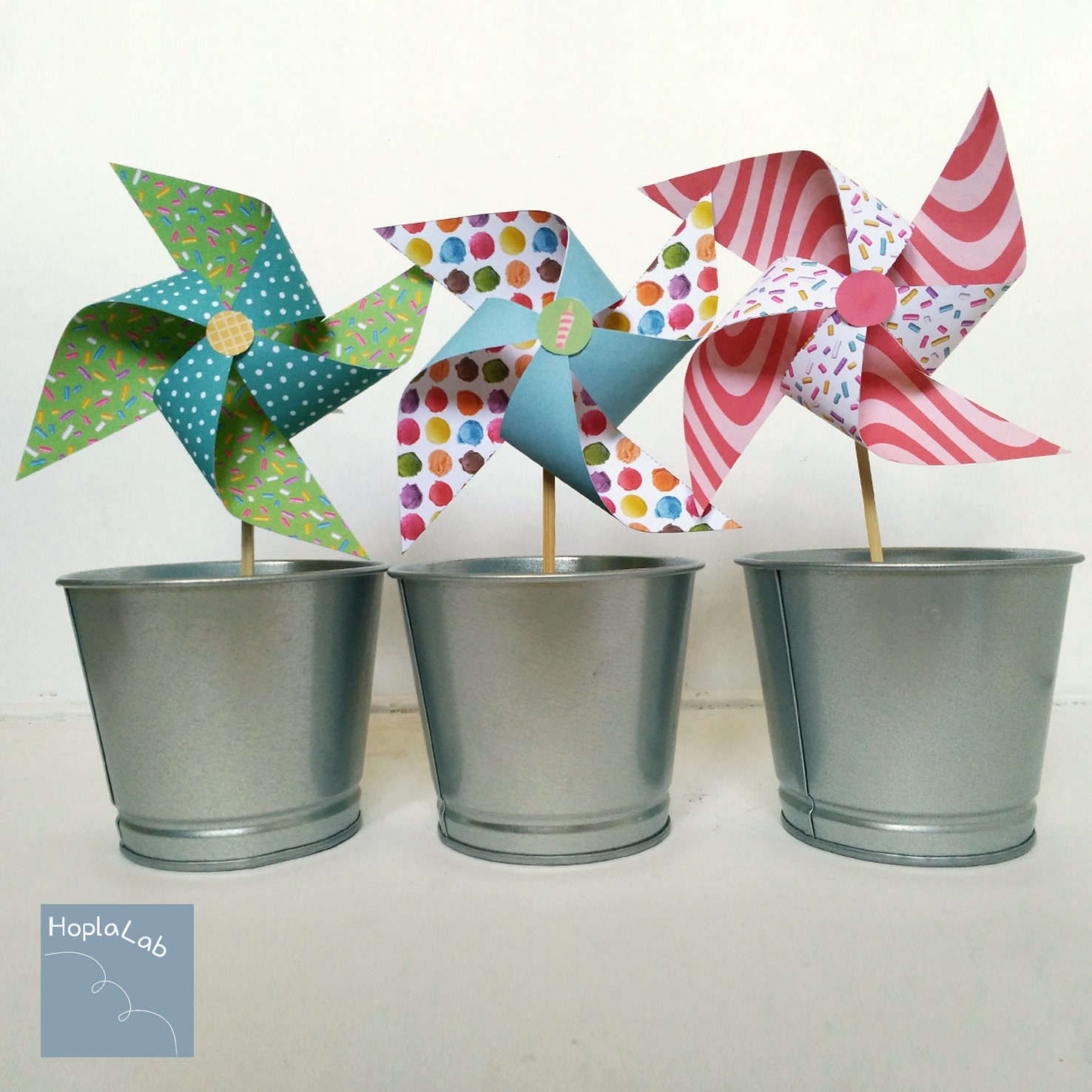 PRINTABLE PINWHEELS for an Ice Cream-themed Party Printable - Etsy