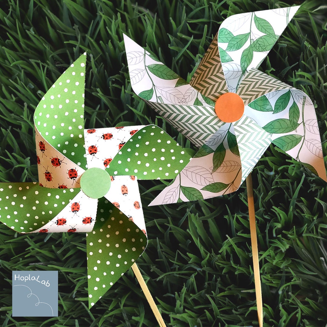 Garden Themed Party Printable Pinwheels, Printable Decoration for ...