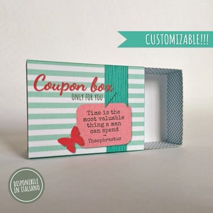 Coupon Book, Printable Match Box With Coupon Book for Your Friends, Low ...
