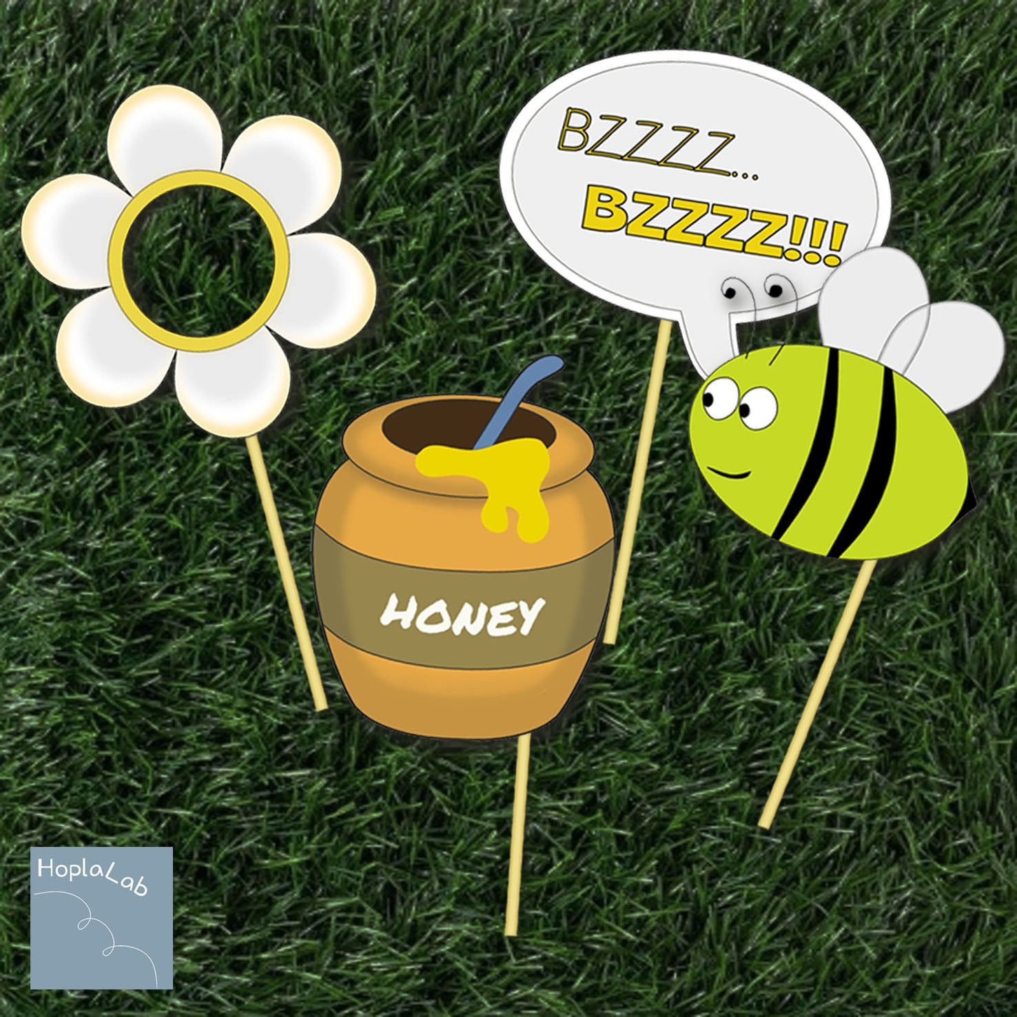 HONEY BEE PHOTO Booth Props, Hive-themed Baptism, Honey Garden Summer ...