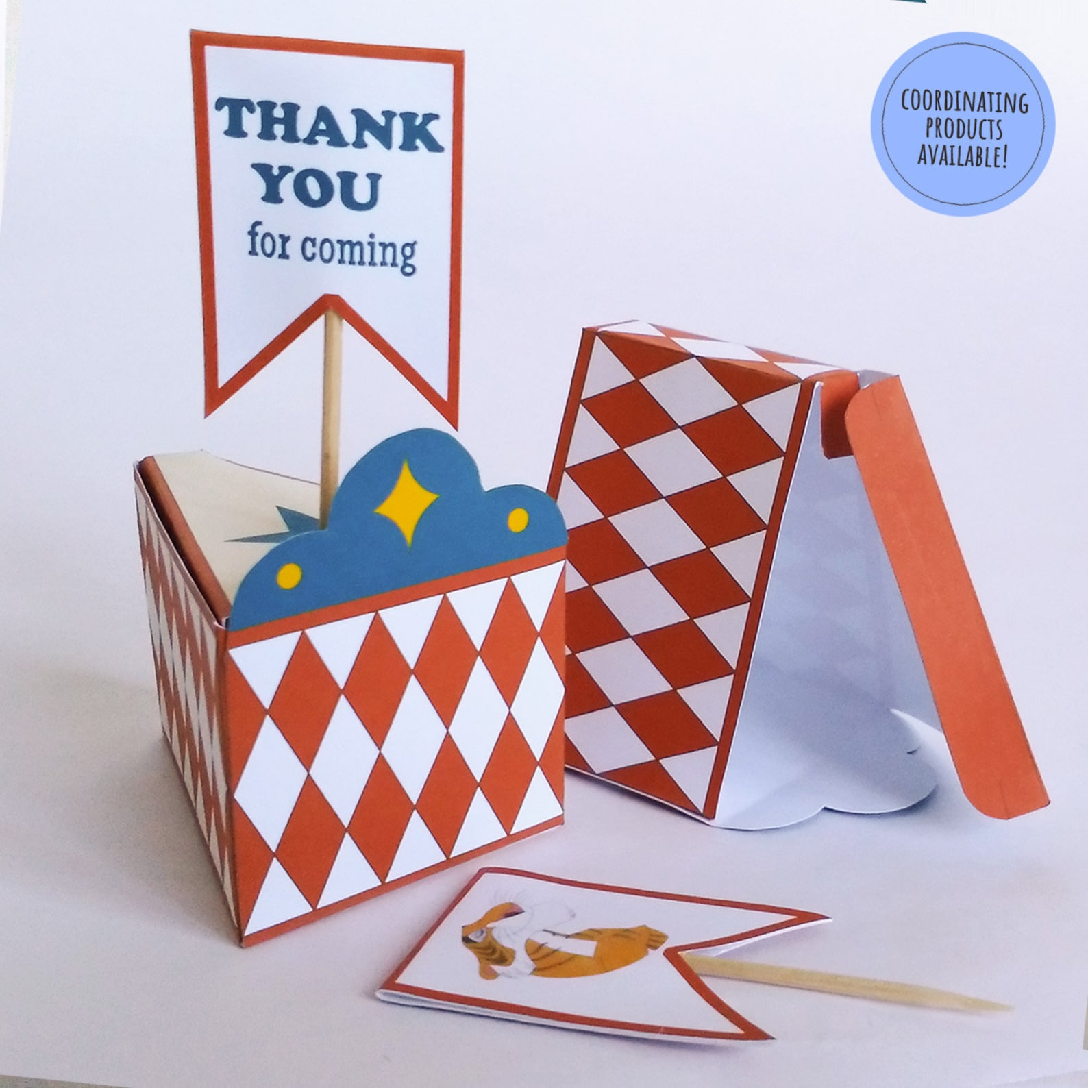 CIRCUS Themed Party Favor Box With Carousel Display, Printable Model ...