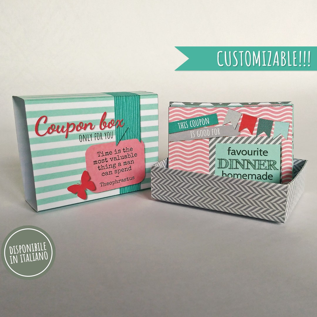 Coupon Book, Printable Match Box With Coupon Book for Your Friends, Low ...