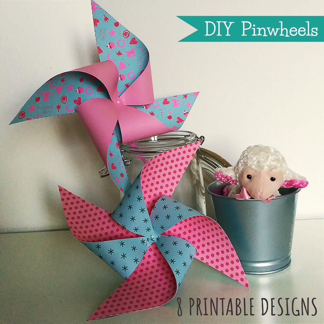 PRINTABLE DECORATIVE PINWHEELS for Decorating Baby Girls Party, Diy ...