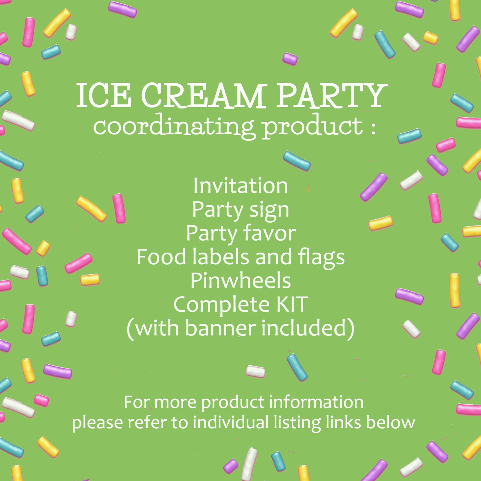 PRINTABLE FOOD LABELS and Straw Flags for an Ice Cream-themed - Etsy