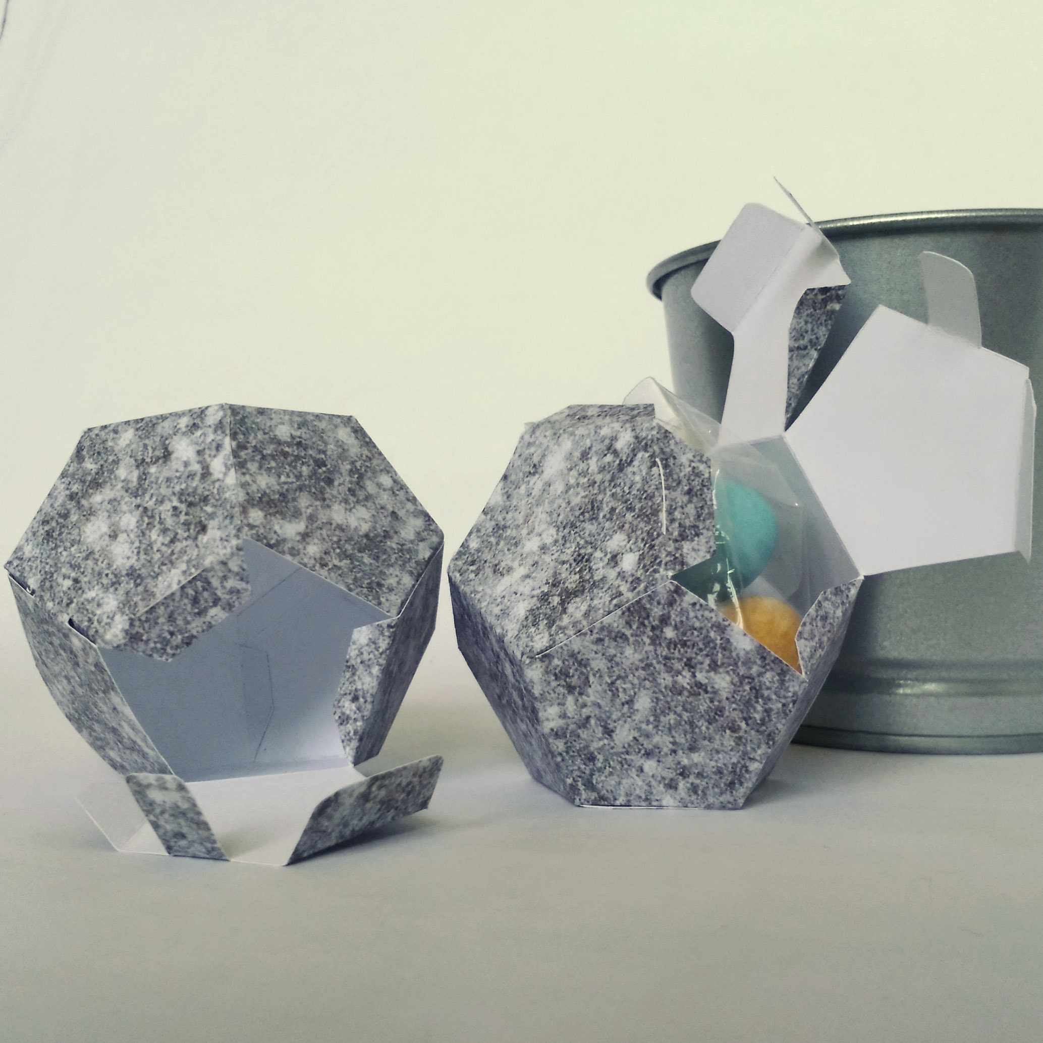 PRINTABLE MODEL for a Moon Rock Favor Box for a Space Themed Party ...