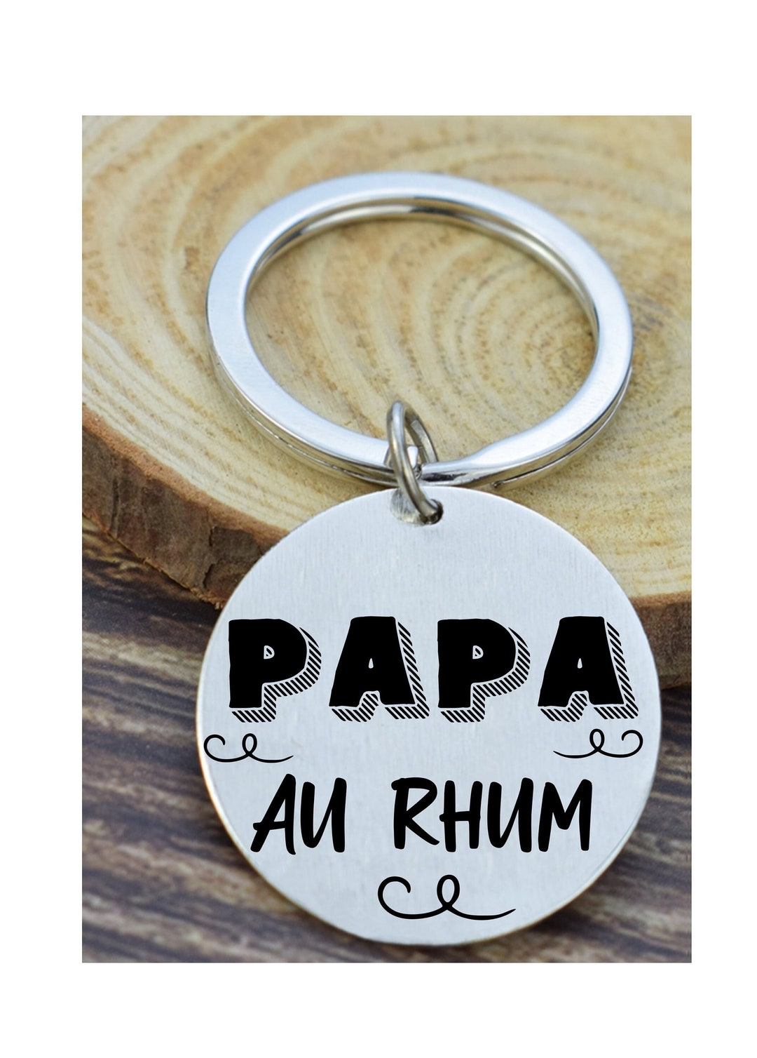 Personalized Laser Engraved Dad Key Ring Personalized Father's Day Gift ...