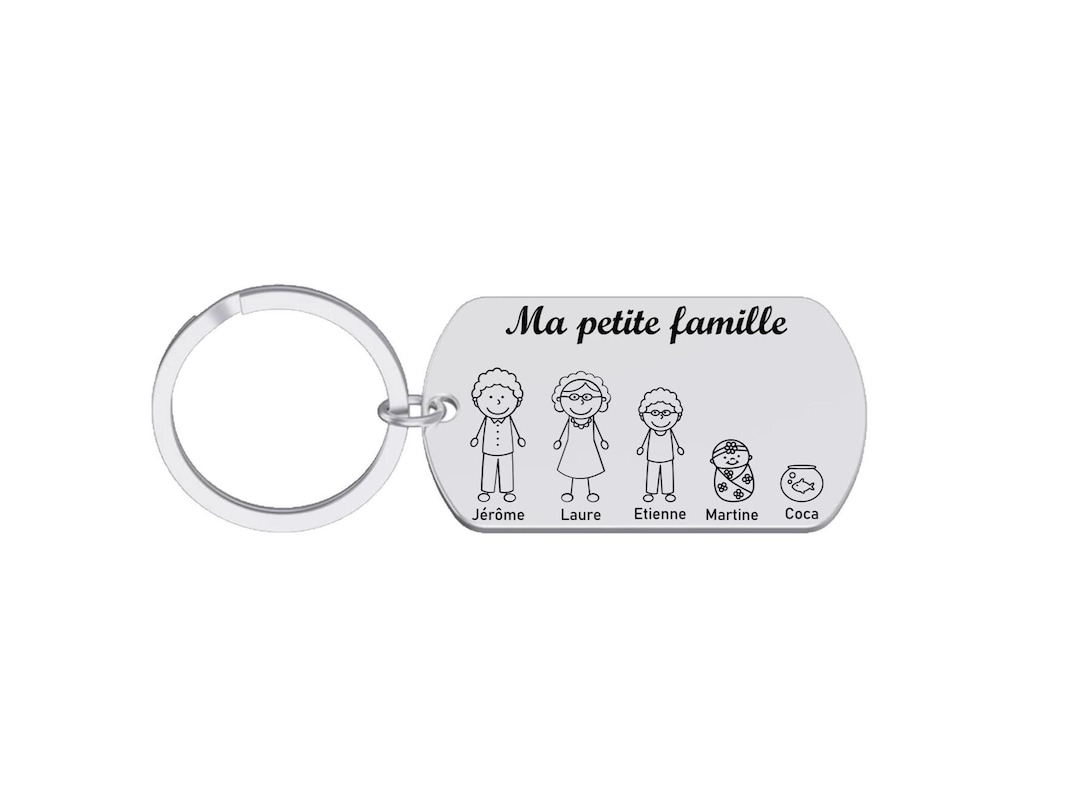 Personalized Family Key Ring Laser Engraved Personalized Gift for ...