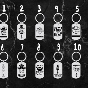 Personalized Laser Engraved Dad Key Ring Personalized Father's Day ...