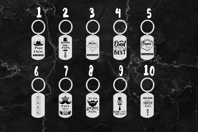 Personalized Laser Engraved Dad Key Ring Personalized Father's Day ...