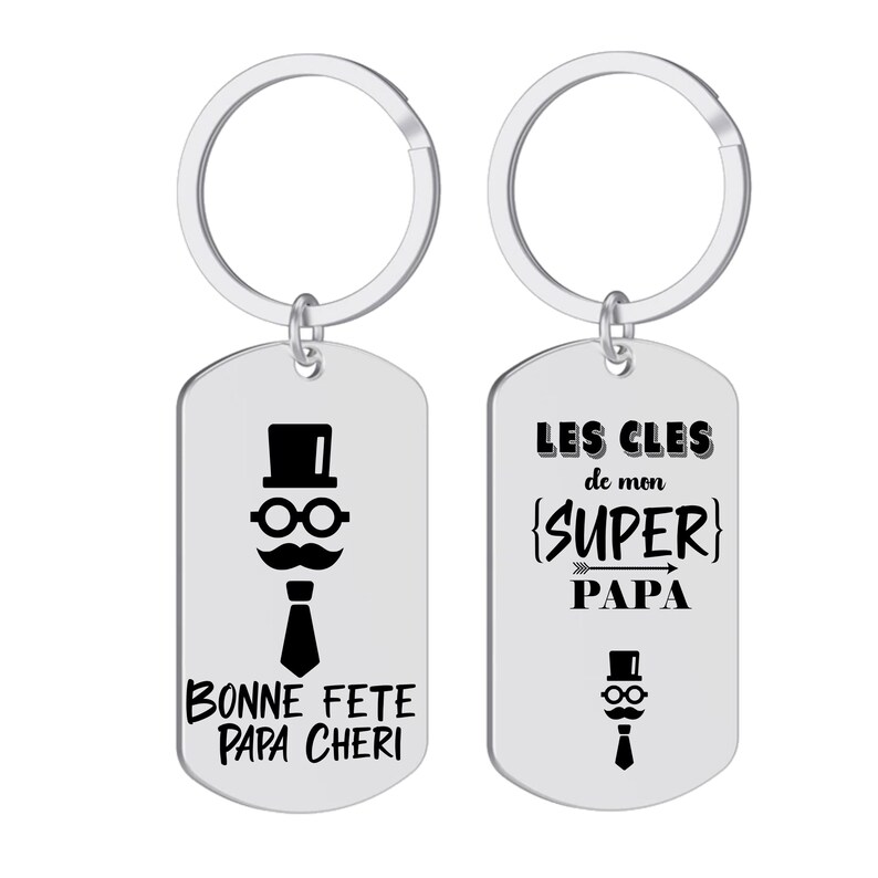 Personalized Laser Engraved Dad Key Ring Personalized Father's Day ...