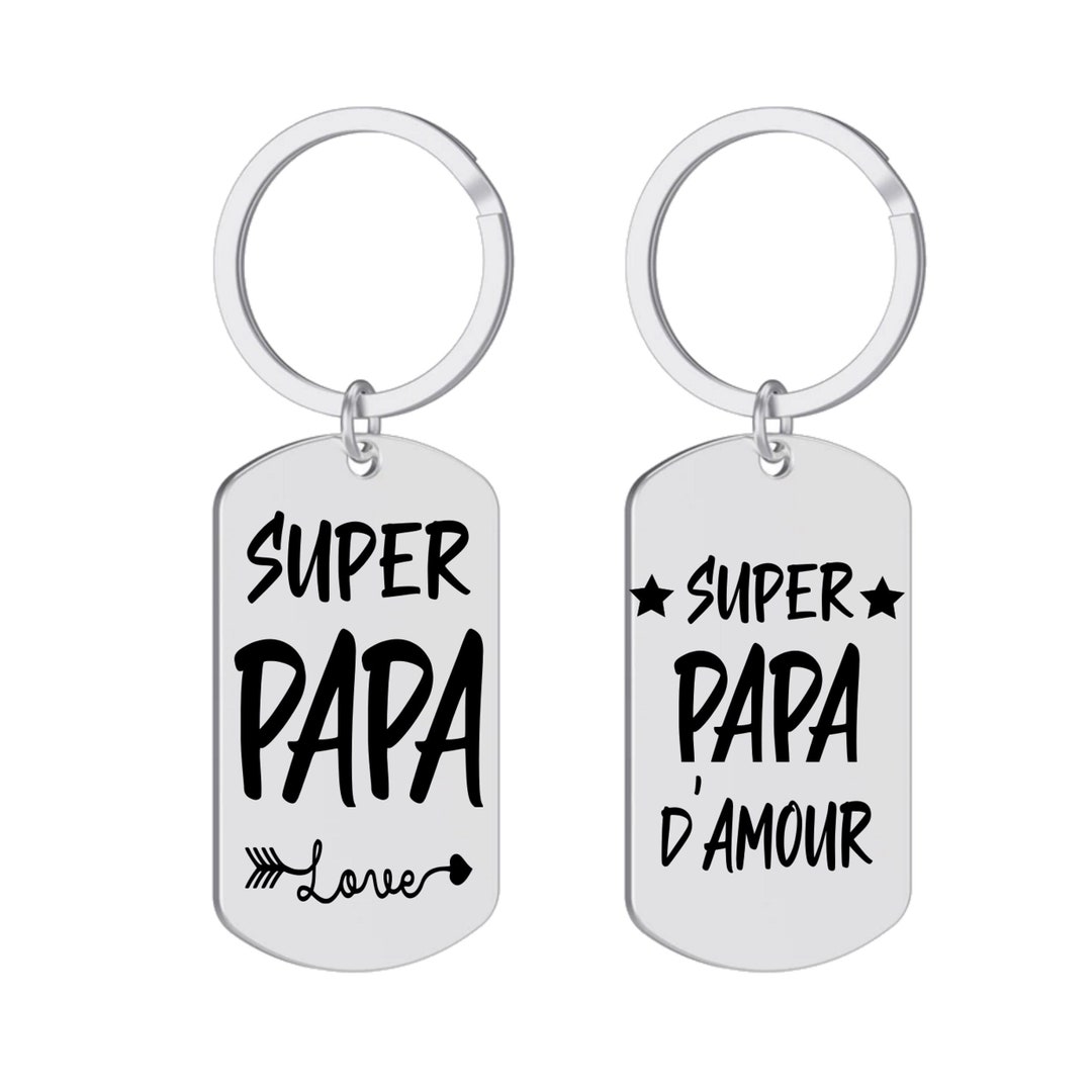 Personalized Laser Engraved Dad Key Ring Personalized Father's Day ...