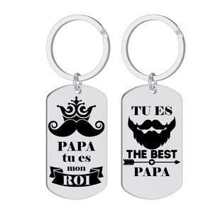 Personalized Laser Engraved Dad Key Ring Personalized Father's Day ...