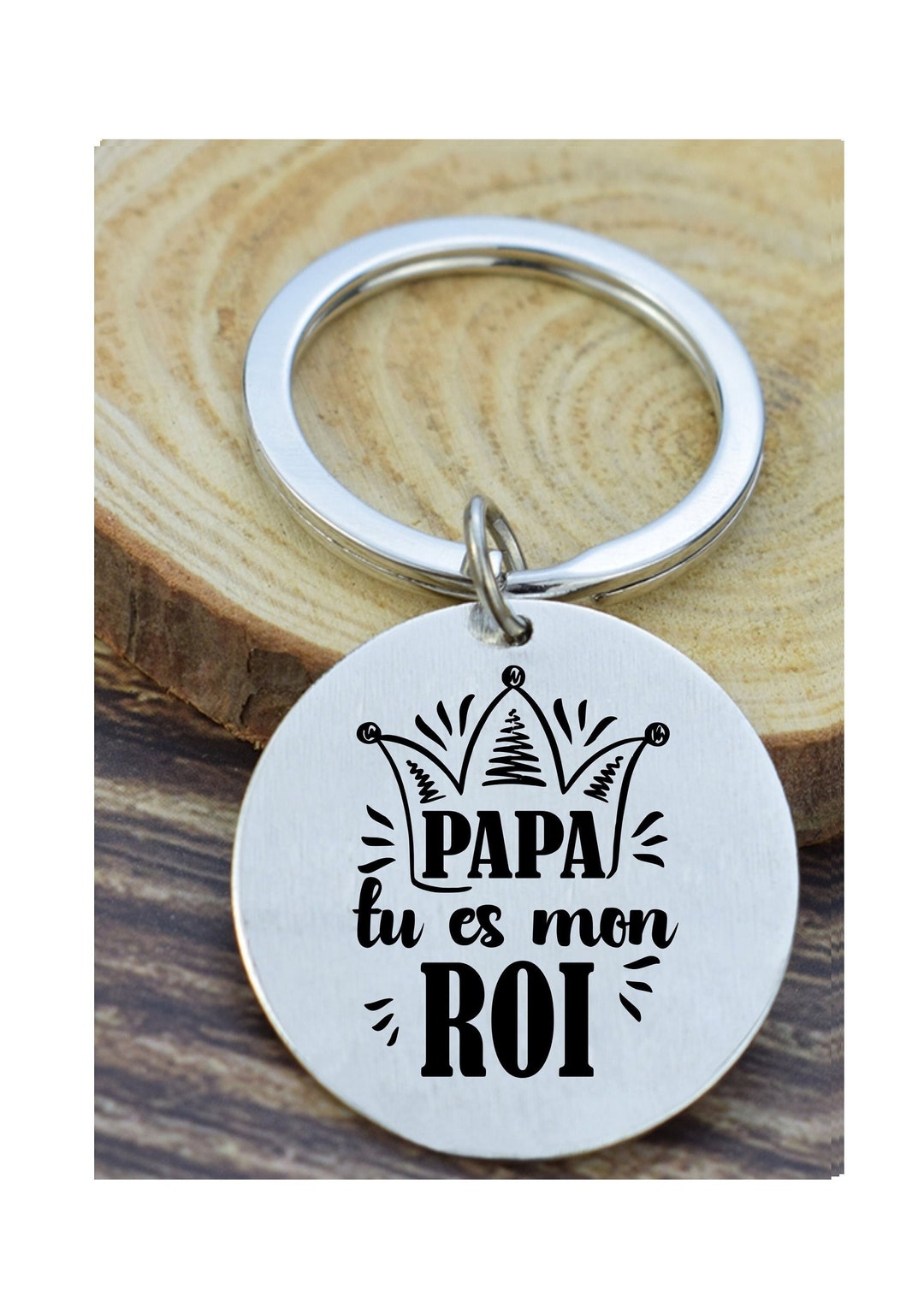 Personalized Laser Engraved Dad Key Ring Personalized Father's Day Gift ...