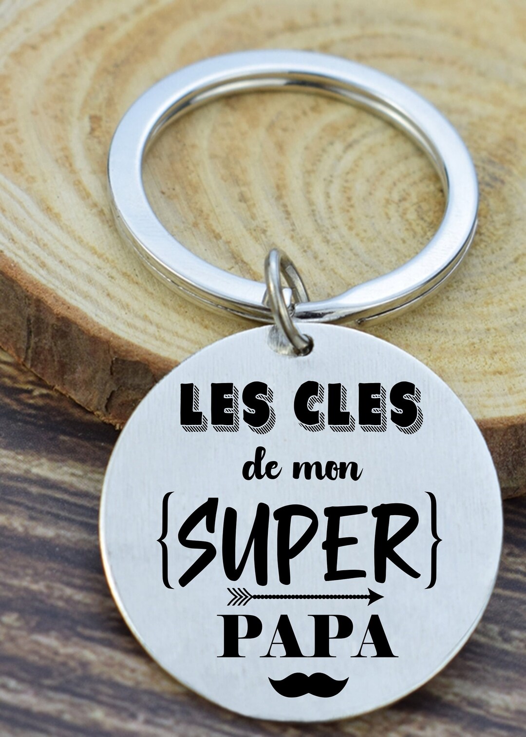 Personalized Laser Engraved Dad Key Ring Personalized Father's Day Gift ...