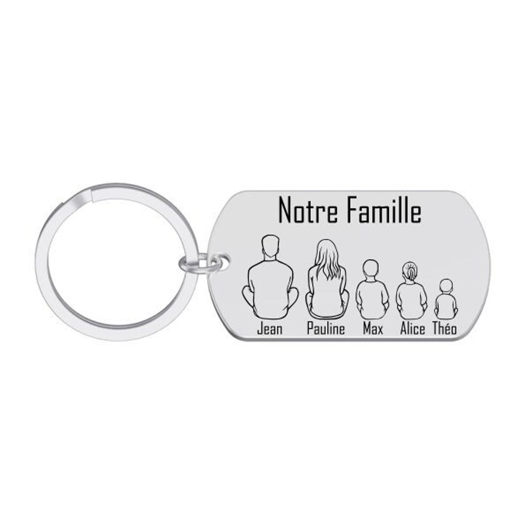Personalized Family Key Ring Laser Engraved Personalized Gift ...