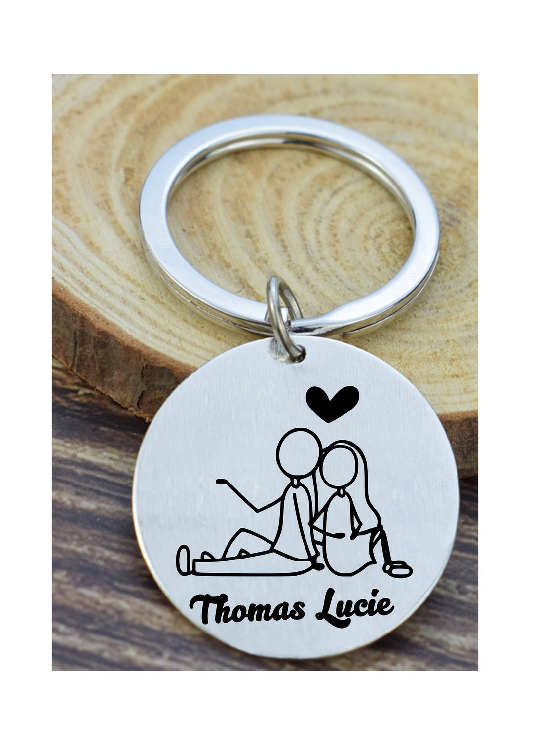 Personalized Key Ring Quote Love Valentine's Day Wedding Couple Gifts ...