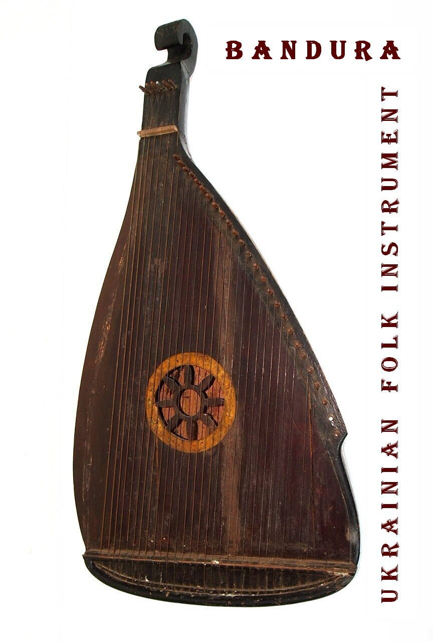 Vintage National Ukrainian folk string instrument Bandura | Etsy