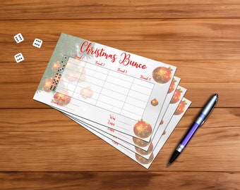 BUY 2 Get 1 FREE CHRISTMAS Complete Set Bunco Score Card Sheet With ...