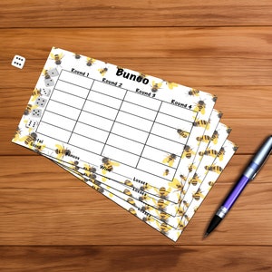 Bee Bunco Score Sheet - Summer Bunco Score Card - Etsy