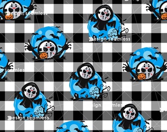 Horror Neon Cartoon Seamless Pattern - Etsy