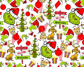 Grinch Collage Pink Seamless File - Etsy