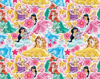 Cute Princess Ariel and Flounder Seamless Pattern. Digital - Etsy