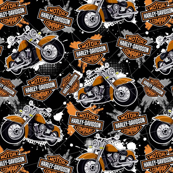 Harley Davidson Fabric - Etsy