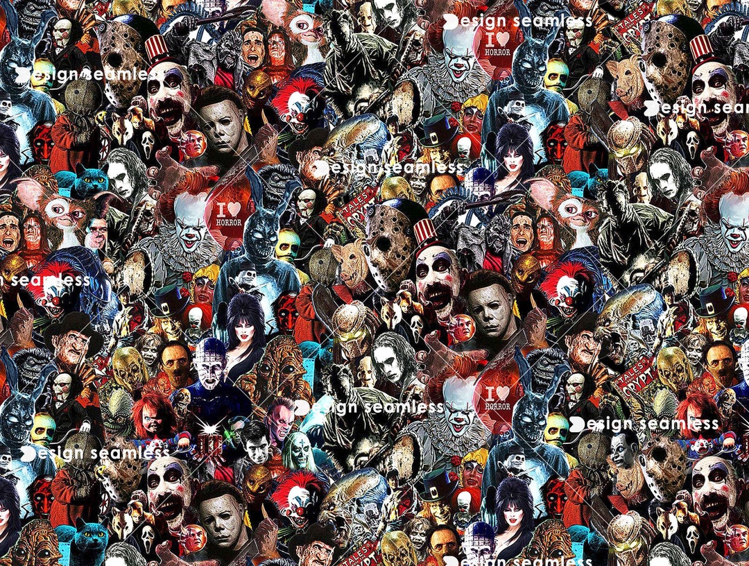 Horror Digital Seamless Pattern File (Download Now) - Etsy