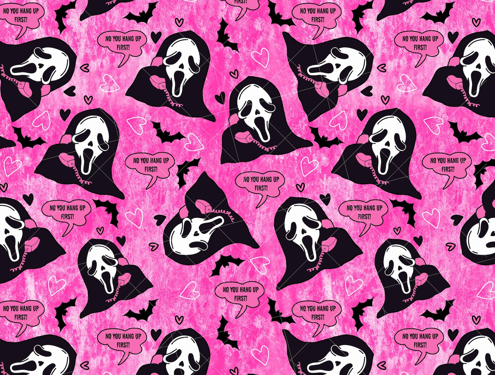 Horror Scream Seamless Pattern File - Etsy