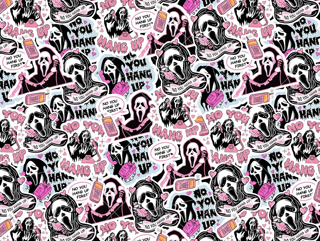 Horror Scream Calling Digital Paper Seamless Pattern File. Instant ...