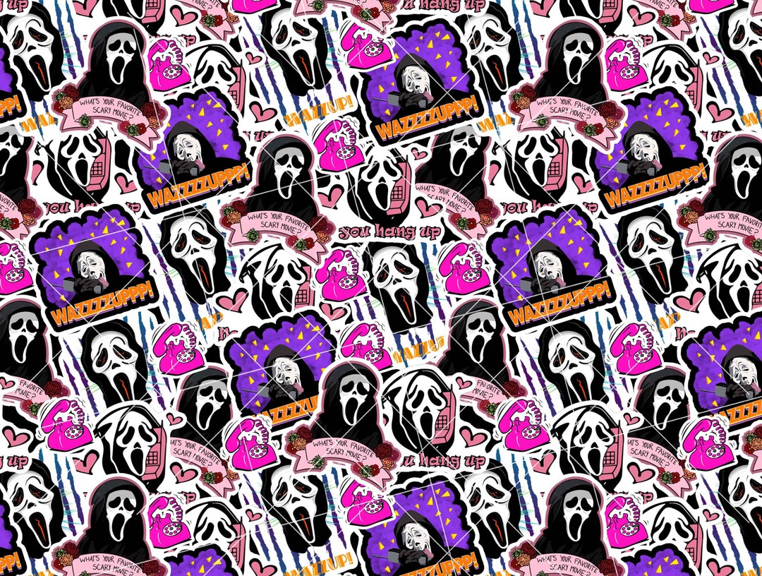 Horror Scream Cartoon Digital Seamless Pattern - Etsy