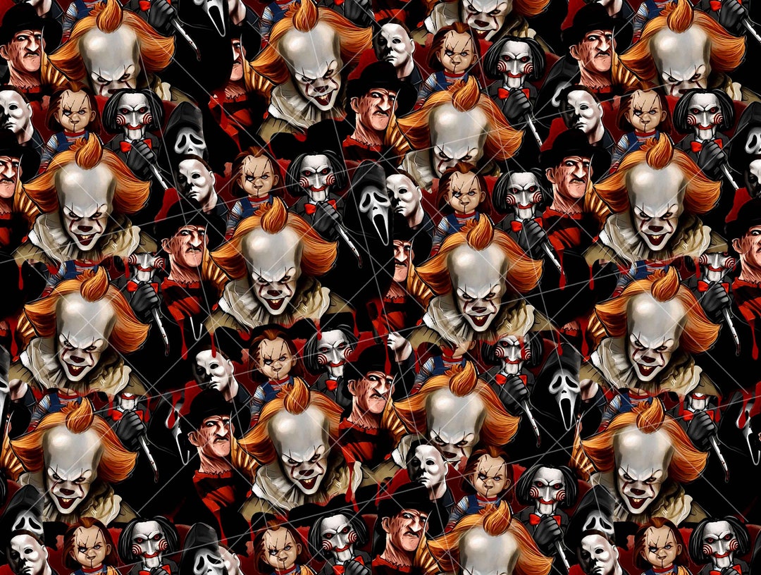 Scarry Horror Dark Digital Seamless File - Etsy
