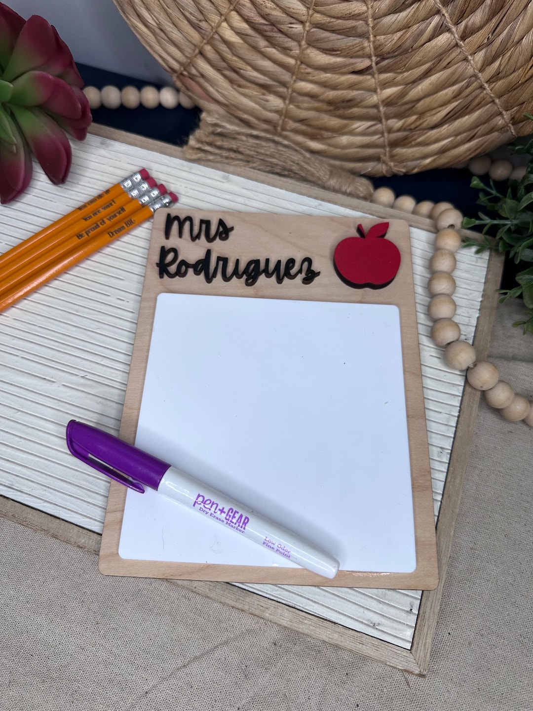 Teacher Notepad/dry Erase Board - Etsy