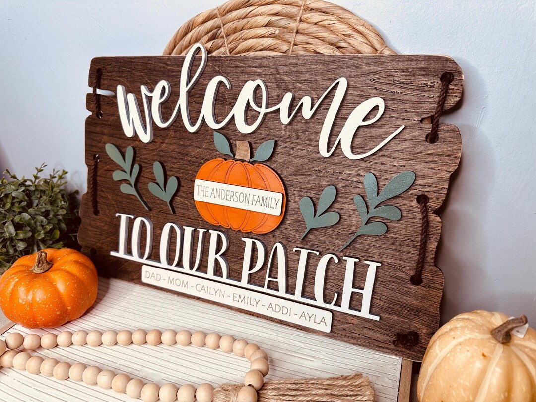 Our Pumpkin Patch | Fall Pumpkin Sign - Etsy